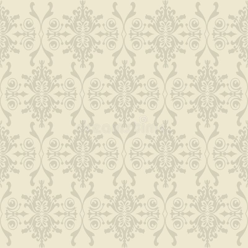 Seamless Wallpaper of Classic Floral Pattern Stock Illustration ...