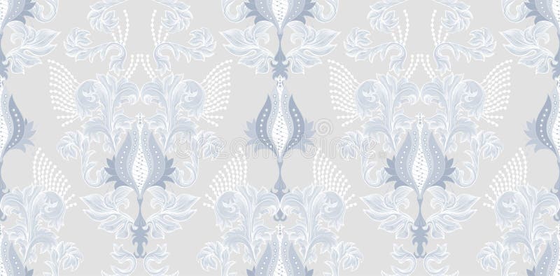 Seamless Wallpaper Damask Pattern. Rococo Pattern. Damask Ornament ...