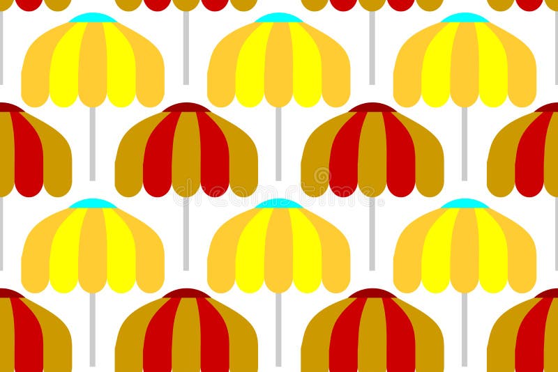 Seamless Wallpaper with Multicolored Umbrella Patterns Stock ...