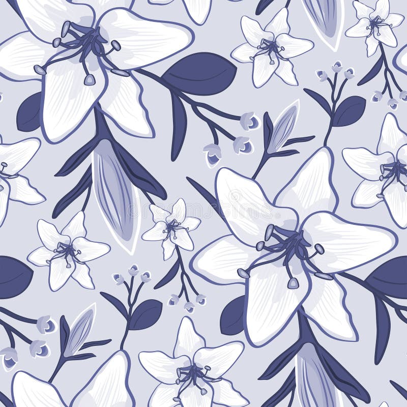 Antique Seamless Wallpaper Pattern Stock Illustration - Illustration of ...