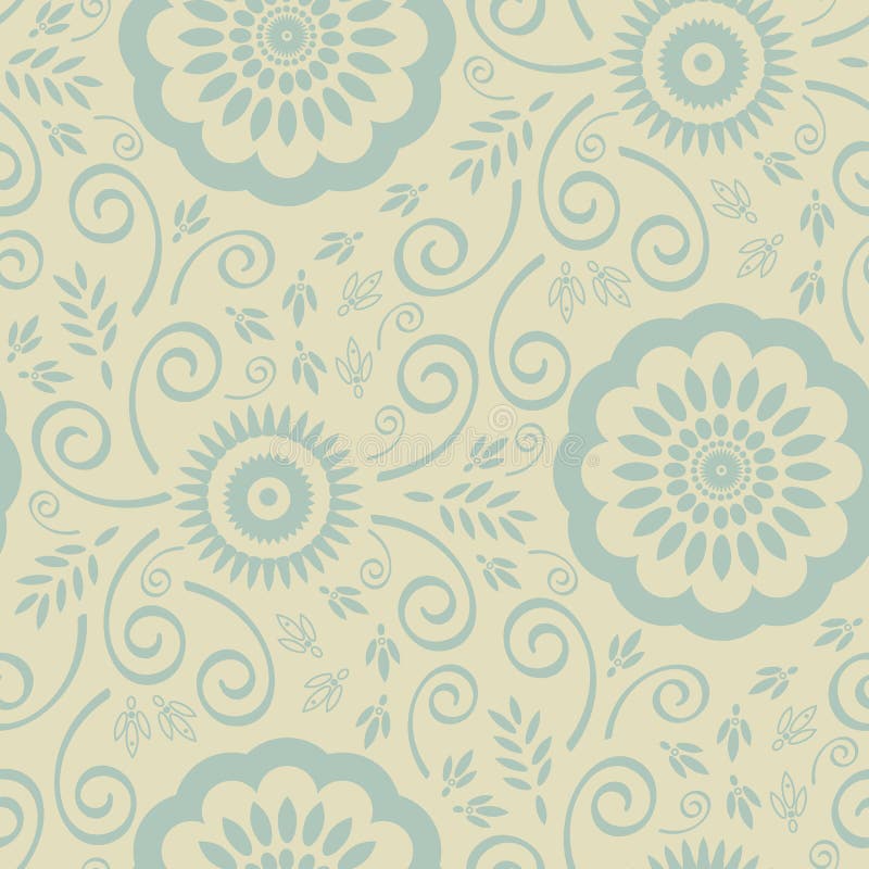 Seamless Wallpaper Pattern stock illustration. Illustration of flower ...