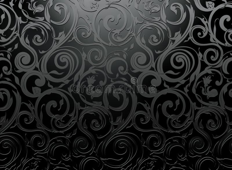 Seamless wallpaper pattern stock vector. Illustration of fashioned ...