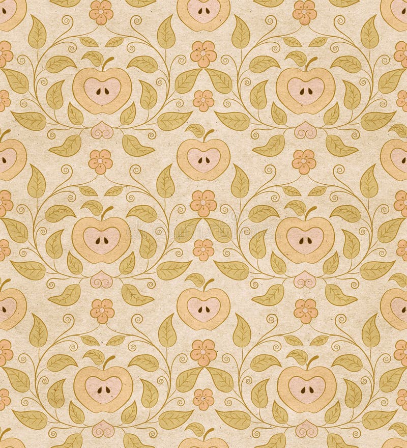 Seamless Wallpaper Pattern. Stock Illustration - Illustration of ...