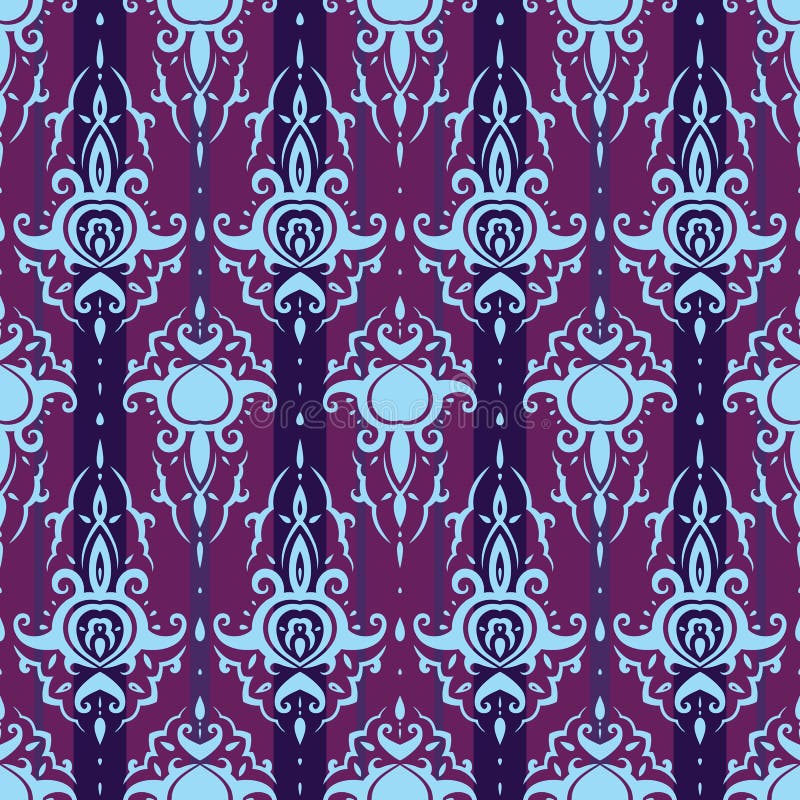 Seamless Wallpaper Pattern. Stock Vector - Illustration of ornamental ...