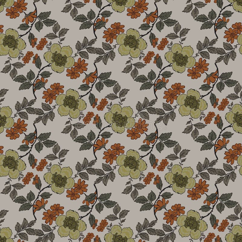 Seamless Wallpaper Pattern stock illustration. Illustration of ...