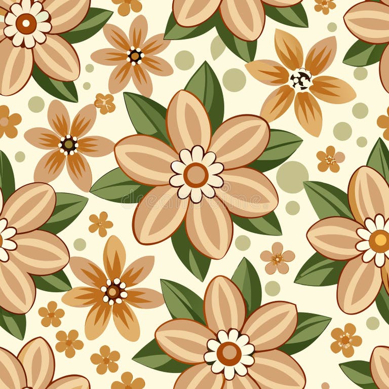 Seamless Wallpaper Pattern of Flowers Elements Ditsy Floral Partition ...