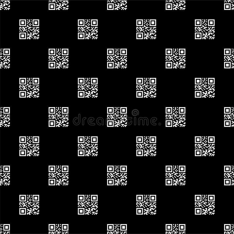 Seamless Wallpaper Pattern with Qr Code Stock Vector - Illustration of ...
