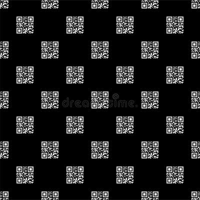 Seamless Wallpaper Pattern with Qr Code Stock Vector - Illustration of ...