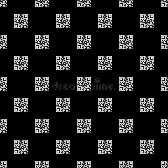 Seamless Wallpaper Pattern with Qr Code Stock Vector - Illustration of ...