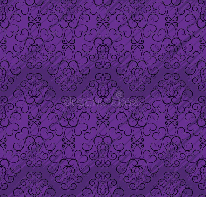 Seamless Wallpaper Pattern in Shades of Purple Stock Vector ...