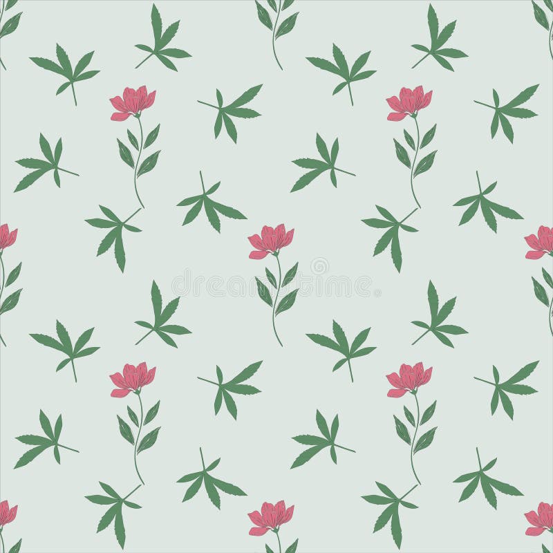Seamless Wallpaper Patterns, Flower and Leaf Patterns Spread Throughout ...