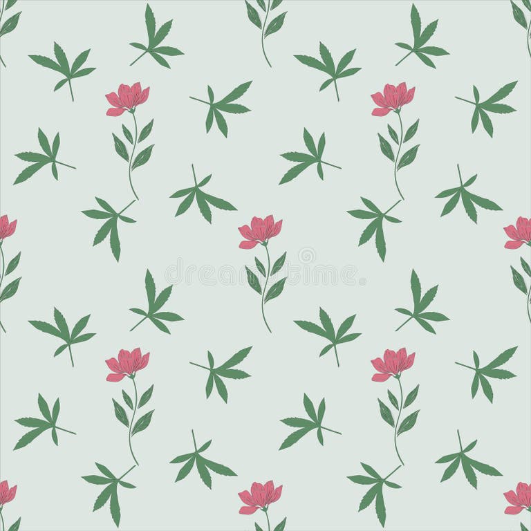 Seamless Wallpaper Patterns, Flower and Leaf Patterns Spread Throughout ...