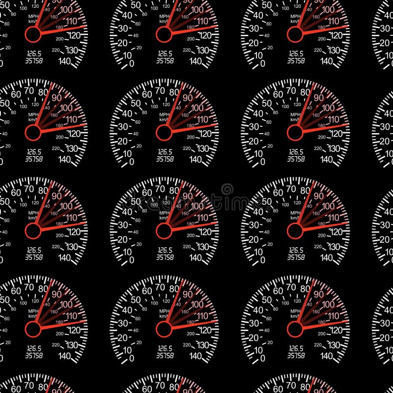 Seamless Wallpaper Speedometer Stock Vector - Illustration of road ...