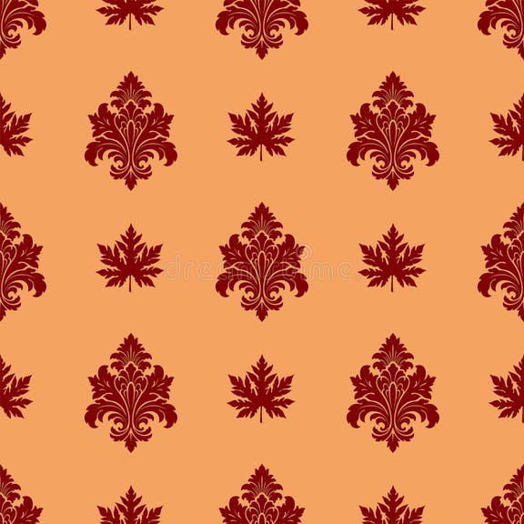 Seamless Wallpapers, Damas Patterns Mixed with Maple Leaf Patterns ...
