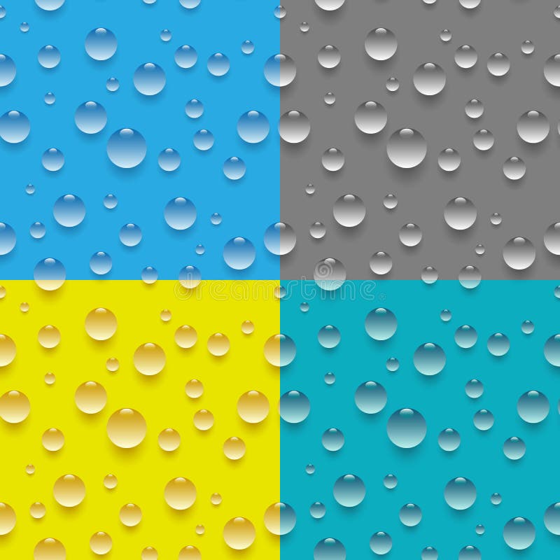 Seamless Water Drop Pattern Stock Vector - Illustration of gradient ...