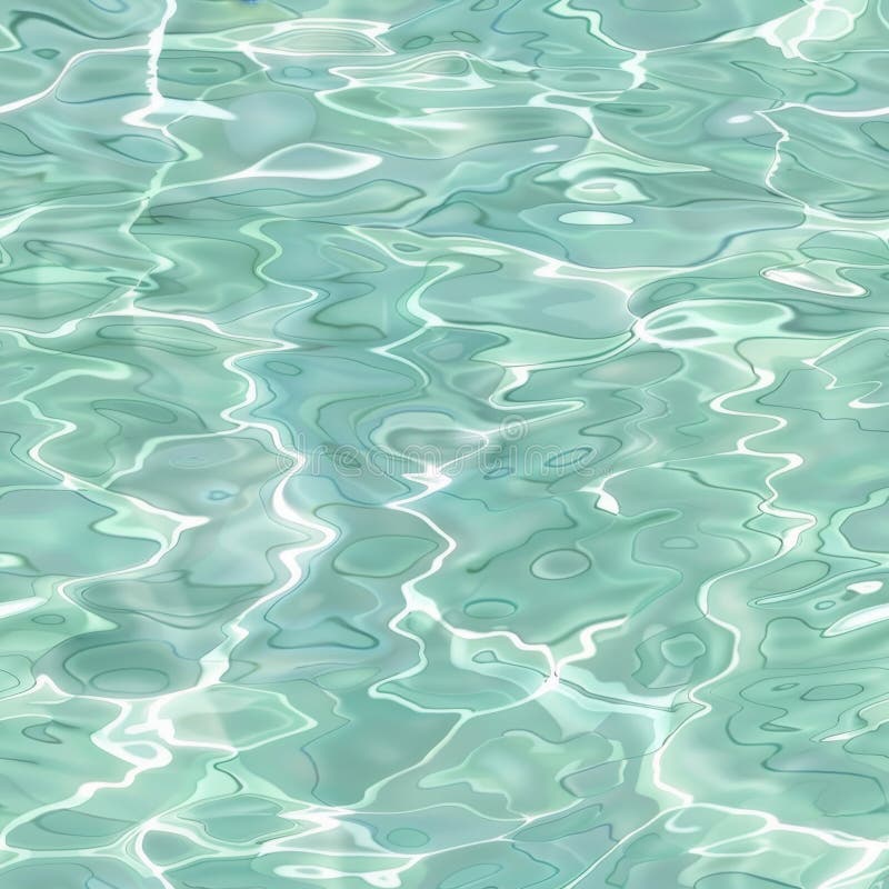 Seamless Water Ripples Pattern, Sunlight Reflections, Blue and Green ...