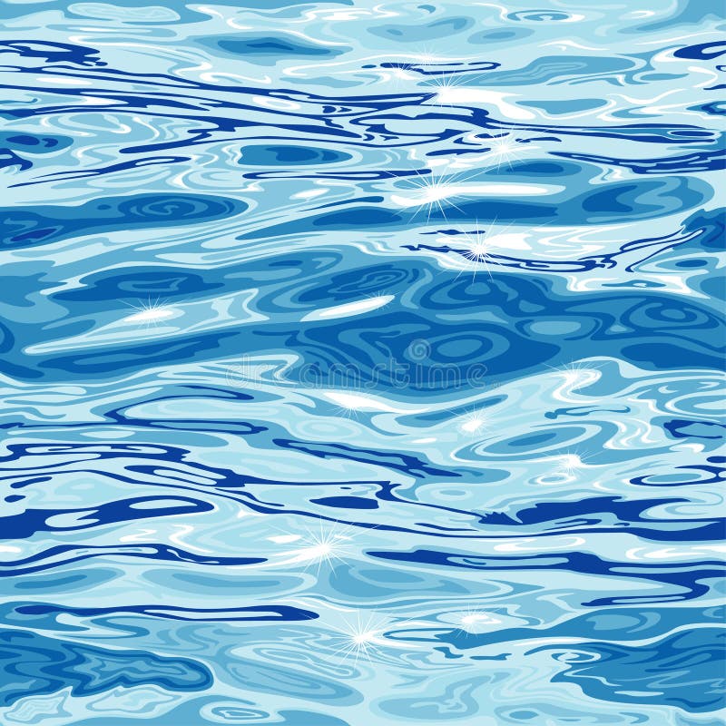 Seamless Water Surface Pattern Stock Vector - Illustration of bright ... Seamless Water Surface Pattern Stock Vector - Illustration of bright ...