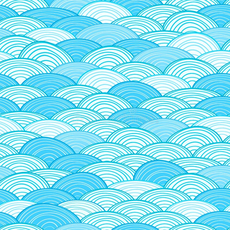 Seamless Water Wave Pattern Stock Vector - Illustration of clipart ...