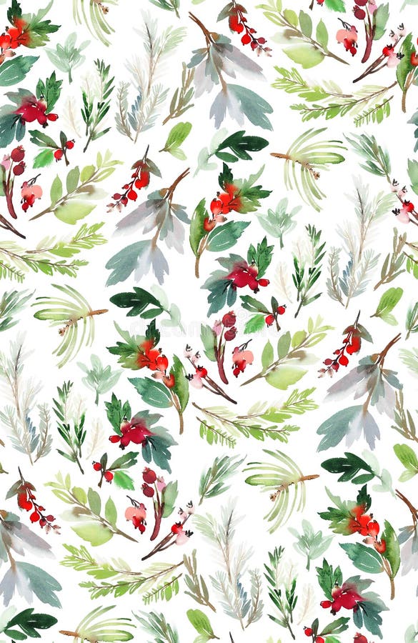 Seamless Watercolor Christmas Pattern Stock Illustration - Illustration ... Seamless Watercolor Christmas Pattern Stock Illustration - Illustration ...