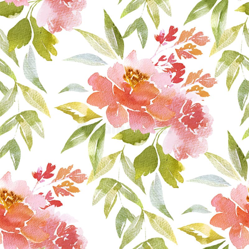 Seamless Watercolor Pattern Stock Vector - Illustration of wallpaper ...