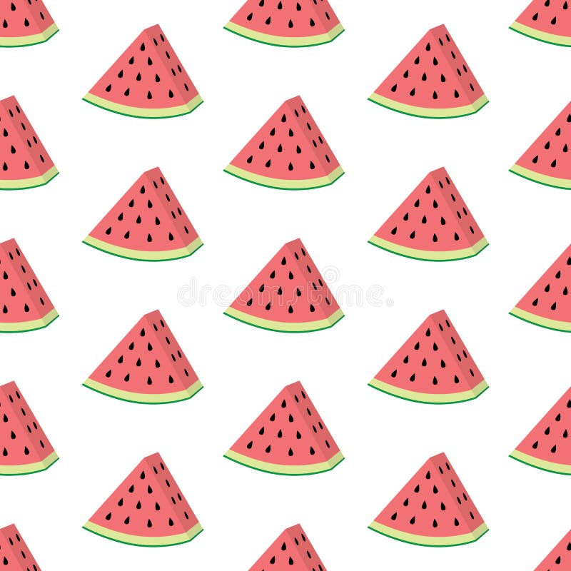 Seamless Watermelon Pattern Stock Vector - Illustration of tile ...