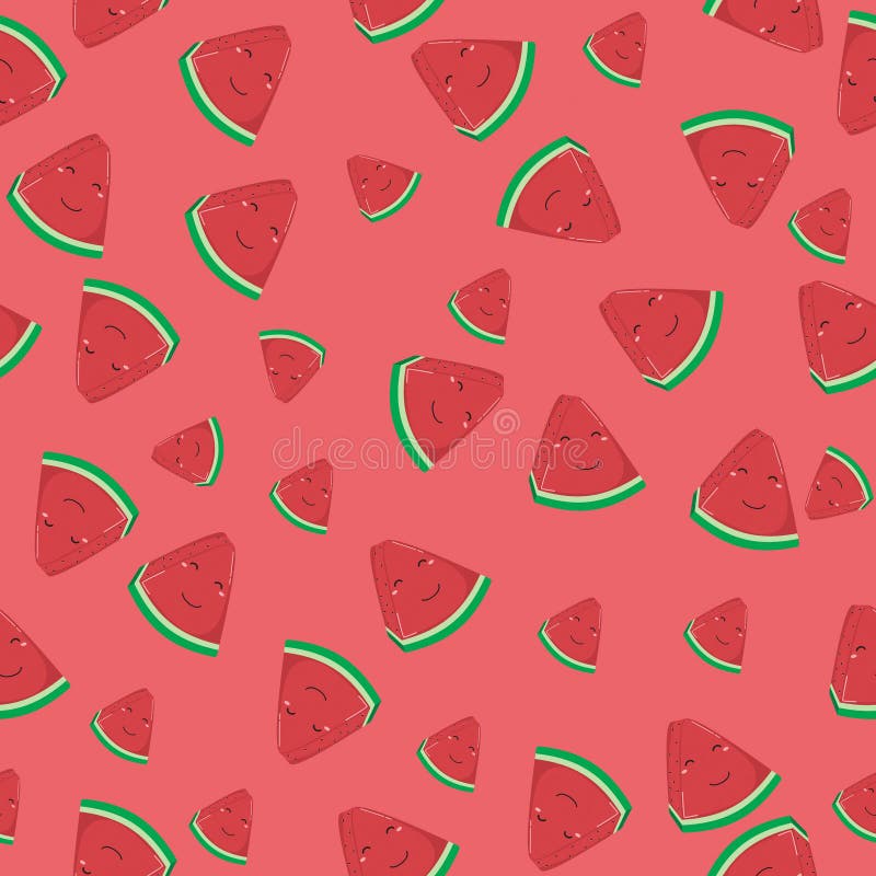 Seamless Watermelon Pattern for Your Design Stock Vector - Illustration ...