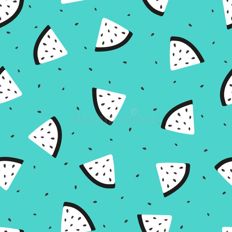 Seamless Watermelons Pattern. Vector Background Stock Vector ...