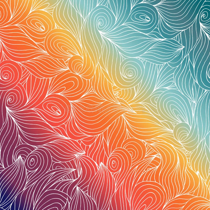 Seamless Wave Hand-drawn Pattern, Waves Background Stock Photo - Image ...