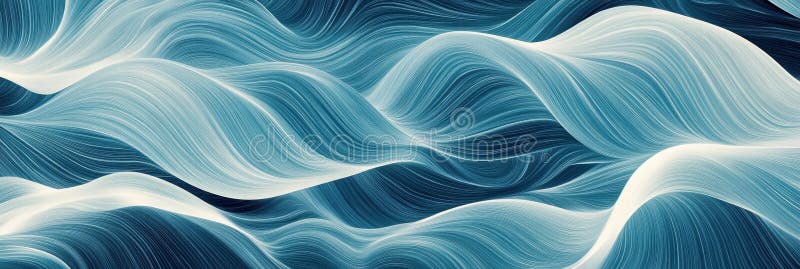 Seamless Wave Like Pattern in Blue and White Tones Creating a Tranquil ...