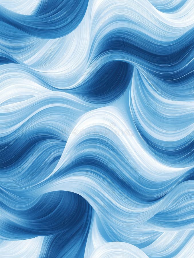 Seamless Wave Like Pattern Featuring a Blend of Blue and White Hues in ...