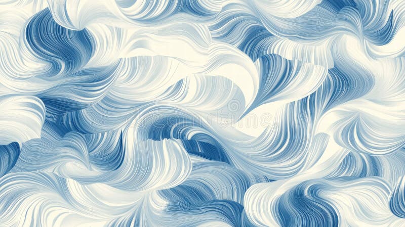 Seamless Wave Like Pattern in Various Shades of Blue and White for ...