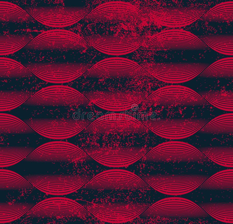 Seamless Wave Lines Pattern, Abstract Geometric Background, Vector ...
