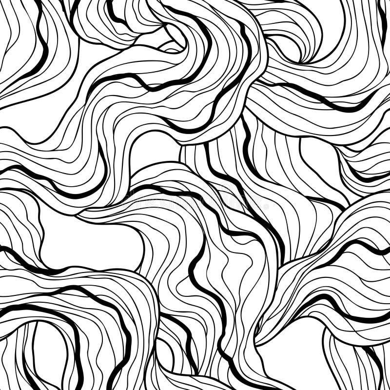 Seamless Wave Pattern. Abstract Background with Linear Curls Stock ...