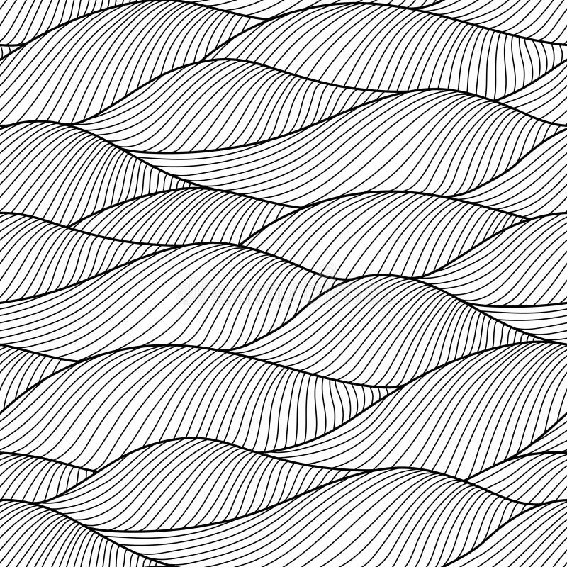 Seamless Wave Pattern. Background with Sea, River or Water Texture ...