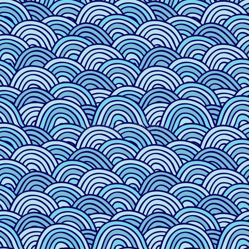 Seamless Wave pattern stock vector. Illustration of modern - 56972476