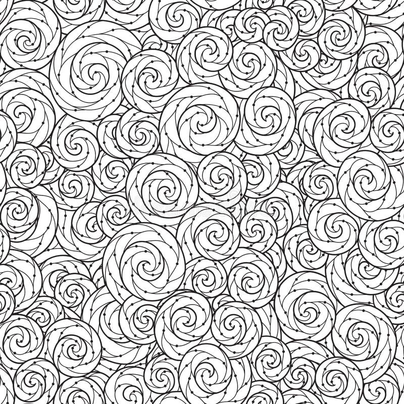Seamless Pattern for Coloring Book. Stock Vector - Illustration of ...