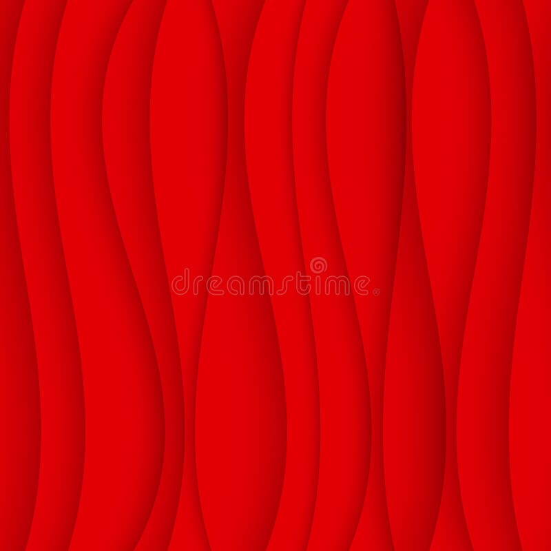 Seamless Wave Pattern. Curved Shapes Background. Regular Red Texture ...