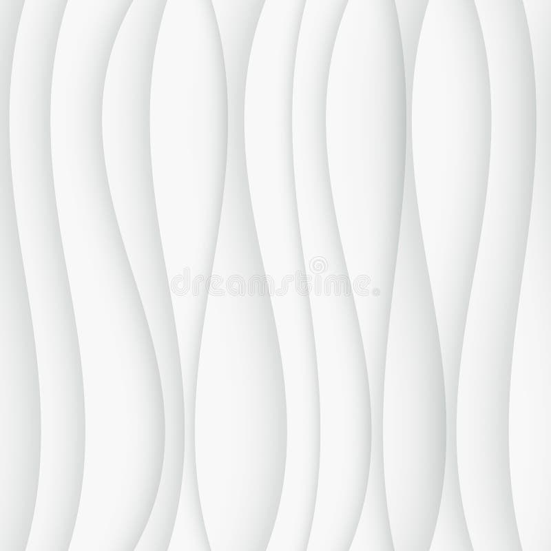 Seamless Wave Pattern. Curved Shapes Background. Regular White Texture ...