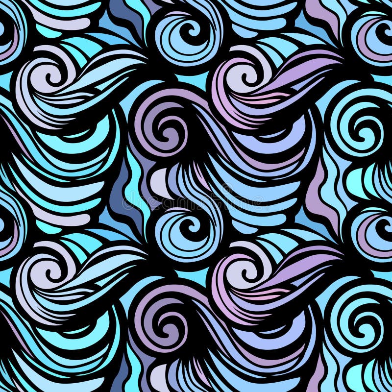 Seamless wave pattern stock illustration. Illustration of line - 49028720