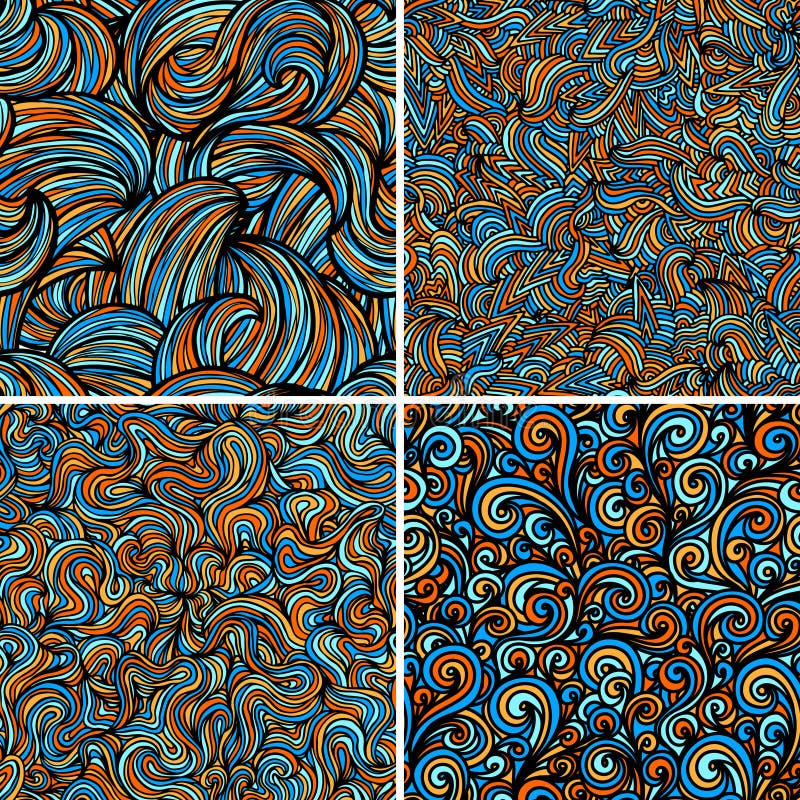 Seamless wave pattern stock vector. Illustration of decor - 71560611