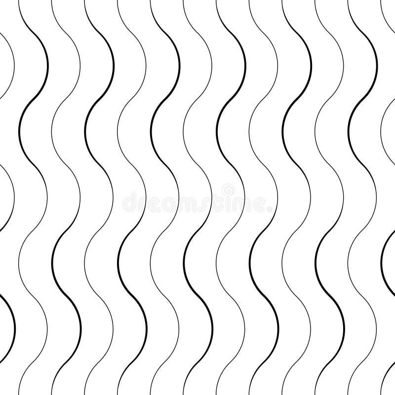Seamless Wave and Stripe Pattern Stock Vector - Illustration of modern ...