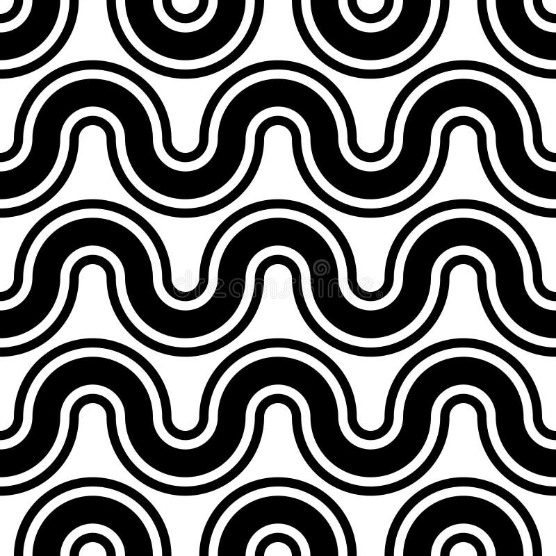 Seamless Wave and Stripe Pattern Stock Vector - Illustration of paper ...