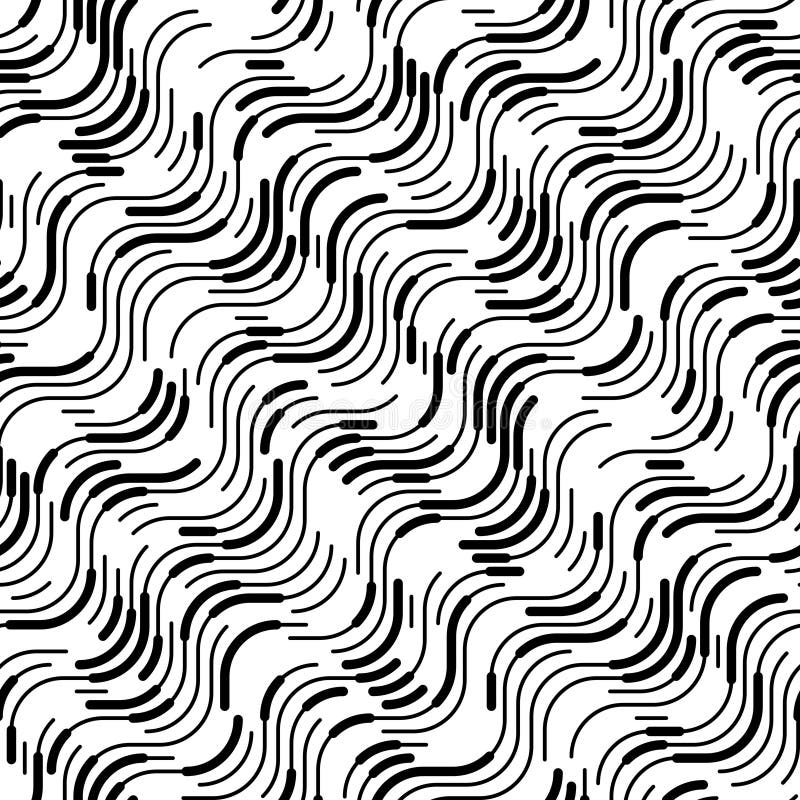 Seamless Wave and Stripe Pattern Stock Vector - Illustration of modern ...