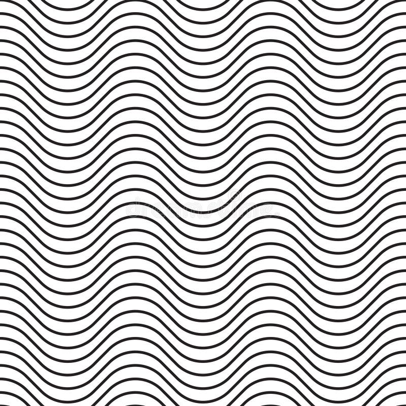 Seamless Wave and Stripe Pattern Stock Vector - Illustration of mosaic ...