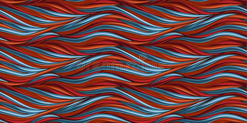 Seamless wave tangles stock vector. Illustration of leaf - 18846186