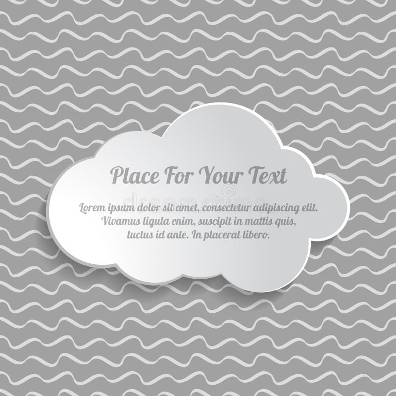 Grey Text Box Cloud on the Seamless Waves Abstract Cover Album P Stock ...