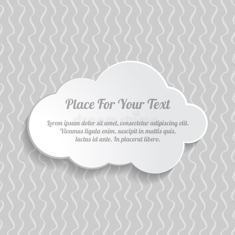 Seamless Waves Abstract Pattern with Grey Cloud Text Box Design Stock ...