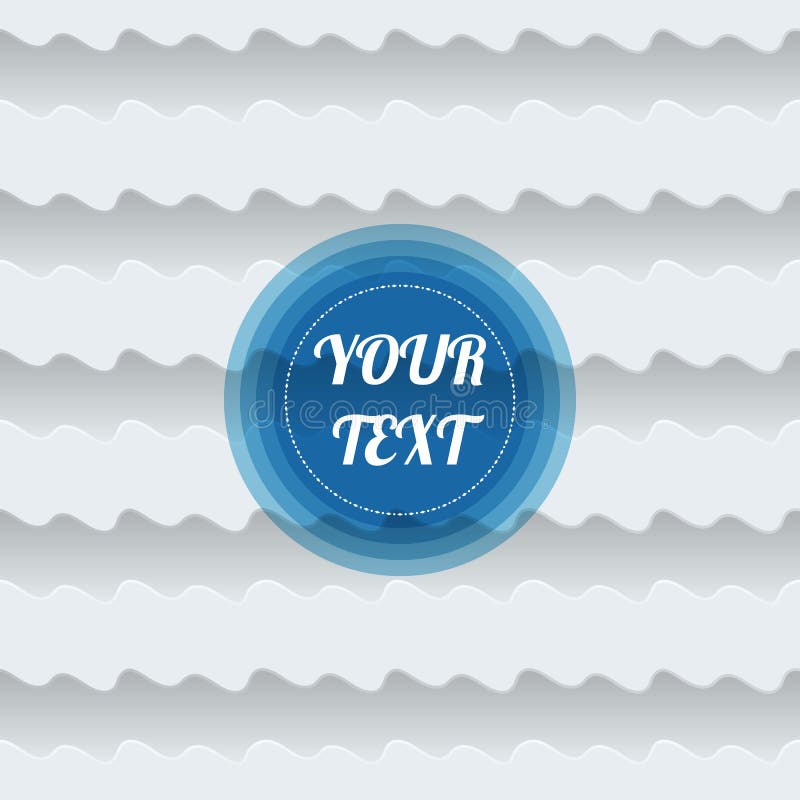 Seamless Waves Abstract Pattern with Minimal Round Text Box Design Eps ...