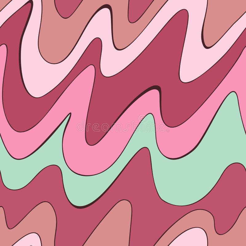 Seamless Waves Background Pattern. Abstract Vector Illustration with ...