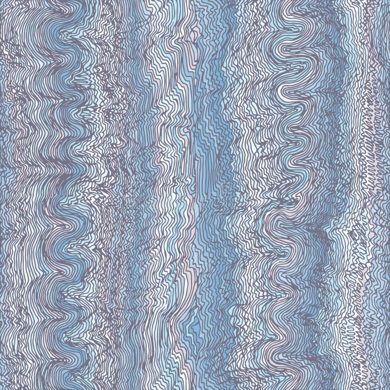 Seamless Waves Hand-drawn Pattern Stock Vector - Illustration of river ...